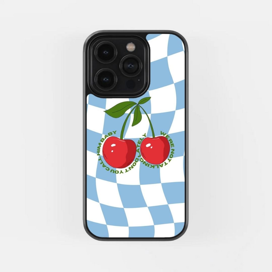 Cherry Blue Checkered Case – Entice Cases